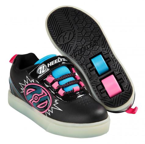 HEELYS 2 WHEELS DUAL UP POW Lighted Black/Neon Blue/Neon Pink - Skate ...